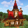 ️ Crimson Cottage - Fantasy House by EcoSMP (Java & Bedrock & Schematic)